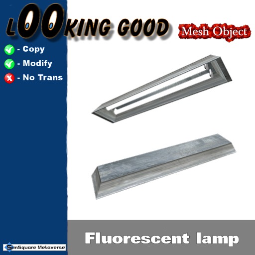 Second Life Marketplace - Looking Good Mesh Fluorescent Lamp [Box]