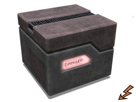 Second Life Marketplace - Mesh Sci-Fi Crate - 4 colors, 6 labels