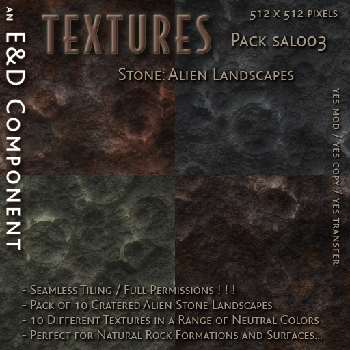 Second Life Marketplace - [SAL003] 10 Stone Alien Landscapes and ...