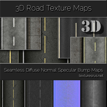 Second Life Marketplace - TRU Textures - *3D* Road & Street Texture ...
