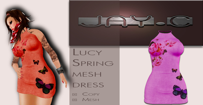 Second Life Marketplace - ::JayC:: Lucy Spring mesh dress(pink)