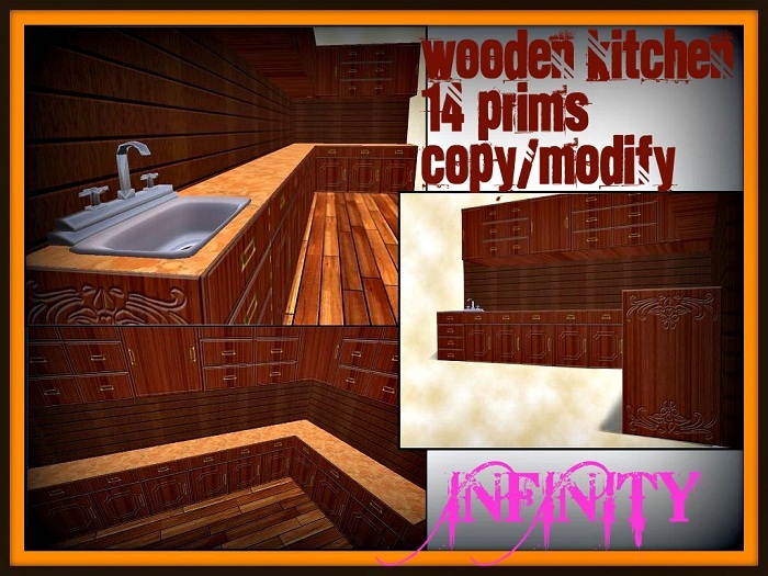 Second Life Marketplace - wooden kitchen copy/mod