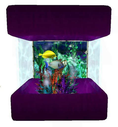 Second Life Marketplace - mini dark purple table tank