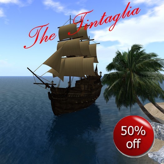 Second Life Marketplace - The 'Tintaglia' Pirate Ship by ClaryTee & Co