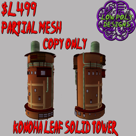 Second Life Marketplace - LPD Konoha Tower Solid