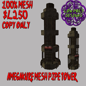 Second Life Marketplace - LPD Amegakure Rain Village Pipe Tower