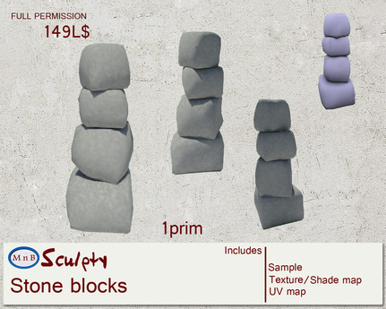 Second Life Marketplace - *~M`n B~* Stone blocks (box)