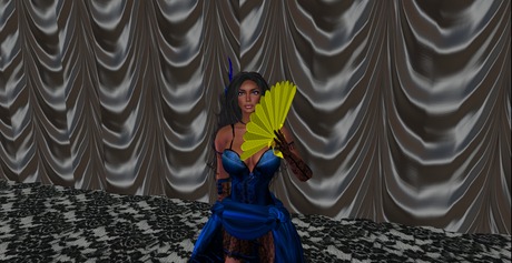 Second Life Marketplace - WZ Burlesque Yellow hand ladys animated hand fan