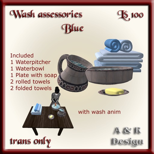 Second Life Marketplace - Wash assessories blue (box)