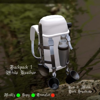Second Life Marketplace - Backpack 1 White Leather