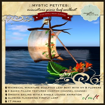 Second Life Marketplace - ::mystic petites:: tiny pixie leaf sailboat