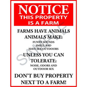 Second Life Marketplace - FARM WARNING SIGN POSTER mod & copy... Really ...
