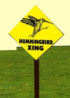 Second Life Marketplace - L&B HUmmingbird Crossing Sign