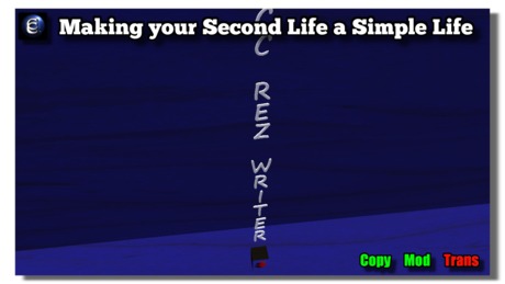 Second Life Marketplace - CC-Rez Writer (Rezzes contents Perfectly ...