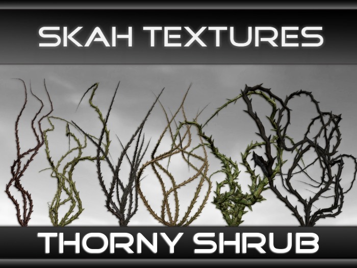Second Life Marketplace - [SKAH TEXTURES] - Thorny Shrub Pack 1