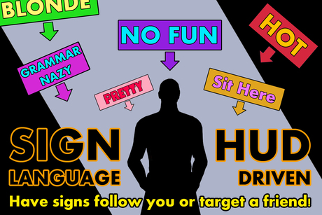Second Life Marketplace - Signs that follow Avatars!!! / SignLanguage ...
