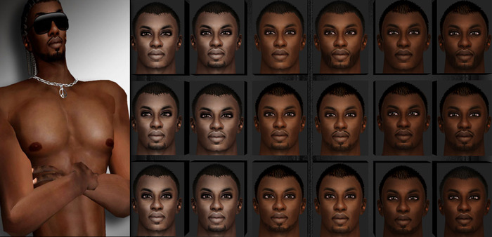 Second Life Marketplace - AD Sport Male Skin - Afro Medium FULL Avatar ...