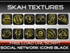 Second Life Marketplace - [SKAH TEXTURE] - Social Network Icons Black