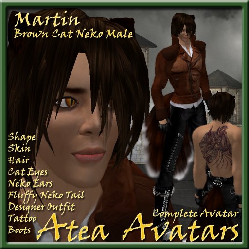Second Life Marketplace - Martin Brown Cat Neko Male Avatar