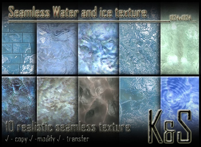 Second Life Marketplace - Water and Ice texture (10 different textures ...