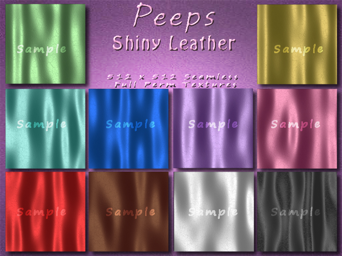 Second Life Marketplace - Peeps Textures Shiny Leather