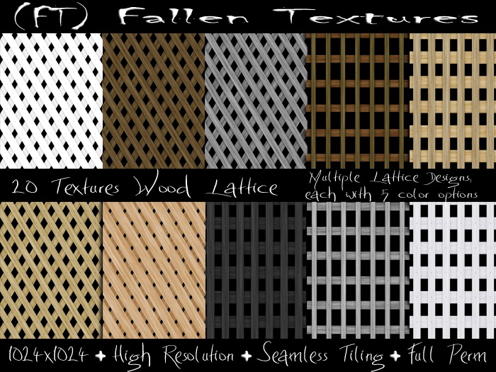 Second Life Marketplace - (FT) Fallen FULL PERM Textures Wooden Fence ...