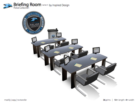 Second Life Marketplace - Inspired Design - Police Department Briefing ...