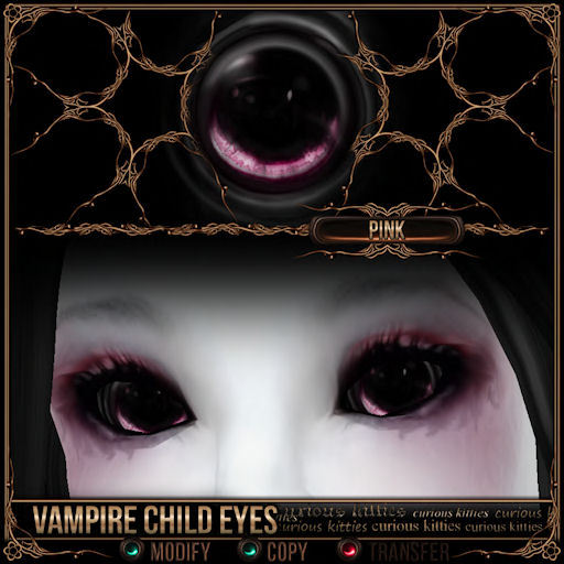 Second Life Marketplace - =^.^= Curious Kitties - Vampire Child Eyes - Pink