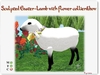 Second Life Marketplace - 5 prim Easter lamb with purple flowers&bow