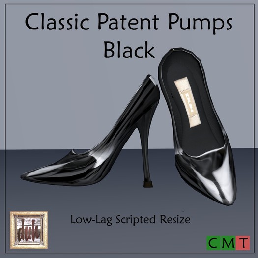 Second Life Marketplace - ::Duh!:: Classic Patent Pump Black