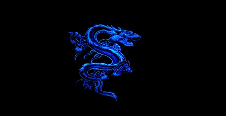 Second Life Marketplace - Blue neon flashing dragon