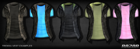 Second Life Marketplace - Razor /// Trekka Vest w/ Shirt - 2.0 Updated!