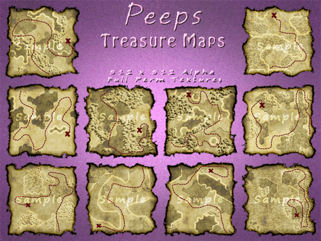 Second Life Marketplace - Peeps Textures Treasure Maps