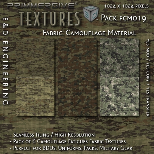 Second Life Marketplace - [FCM019] 6 1024px Forest Camo Camouflage ...