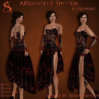 Second Life Marketplace - !!Absolutely Smitten Rosemarie Dress Red
