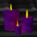 Second Life Marketplace - Krys's sculpted candles - purple set