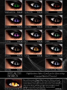 Second Life Marketplace - Beholder Eyes - Feline Series - Stealth Eyes ...