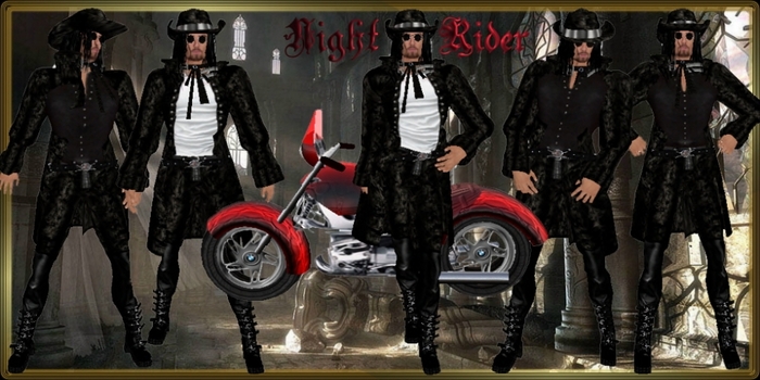 Second Life Marketplace - AD Nightrider (Gothic/Rock/Biker/Metal Outfit)