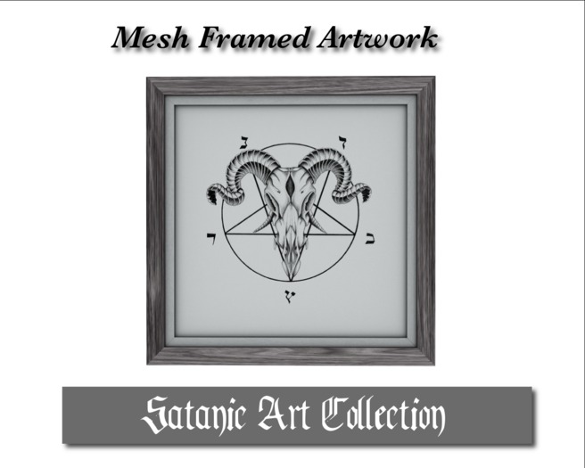 Second Life Marketplace - {PR} Satanic Art Collection - Baphomet Skull ...