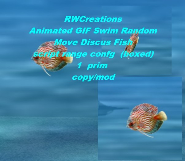 Second Life Marketplace - Animated GIF Swim Random Move Discus Fish ...