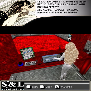Second Life Marketplace - * S & L * EXCLUSIVE * RED * DJ SET - DJ PULT ...
