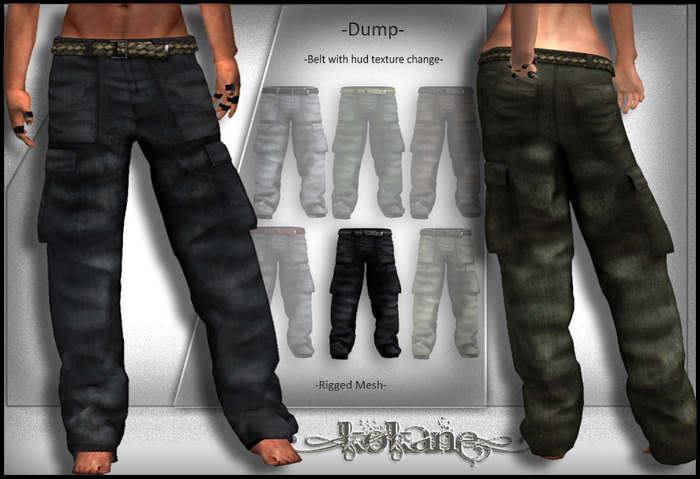 Second Life Marketplace - =kk= Dump Pant-Unisex-Black