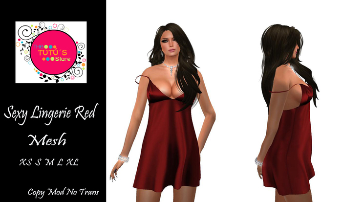 Second Life Marketplace Lingerie Mesh Red