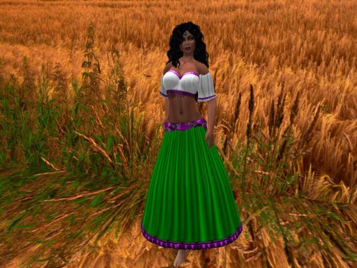 Second Life Marketplace - Gypsy Woman Purple Outfit