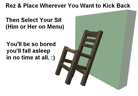 Second Life Marketplace - Kickin' Back Chair