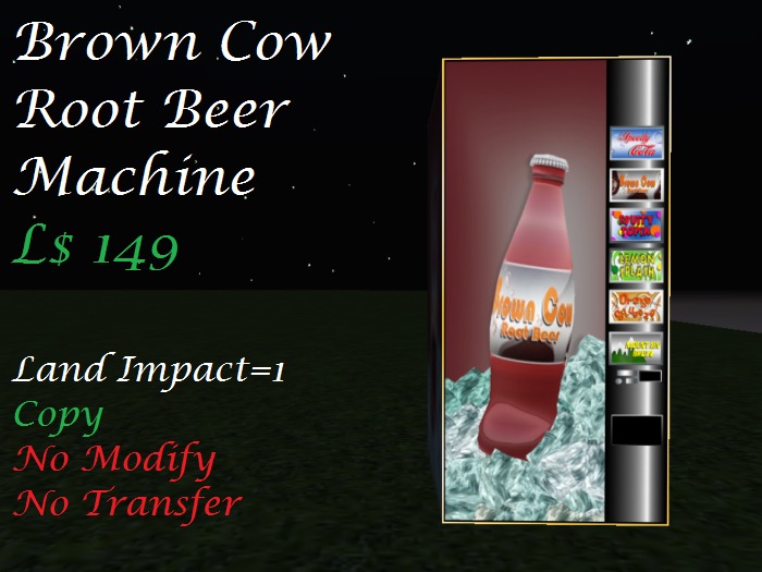 Second Life Marketplace - Brown Cow Root Beer Machine