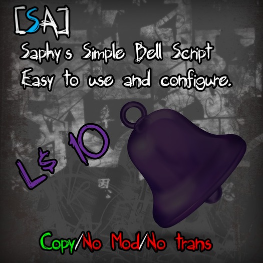 Second Life Marketplace - Saphy's Bell Script *boxed*