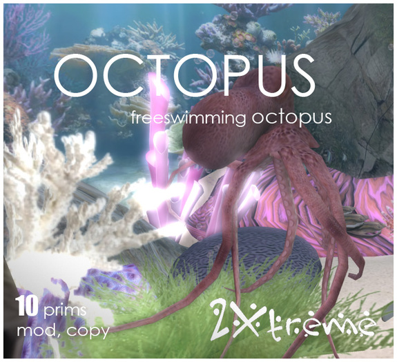 Second Life Marketplace - :: 2Xtreme :: freeswimming octopus copy