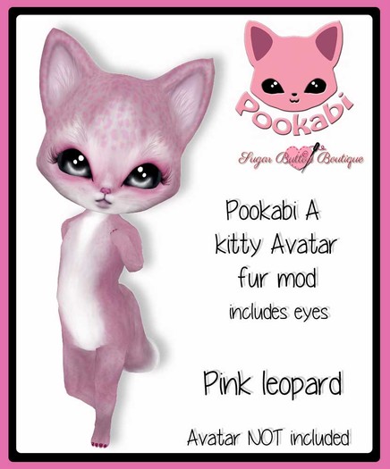 Second Life Marketplace - ~SB~ Pookabi A kitty avatar fur mod- Pink leopard