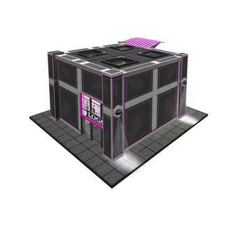 Second Life Marketplace - LOGOSTORE PINK Small Prefab Shop Store Building